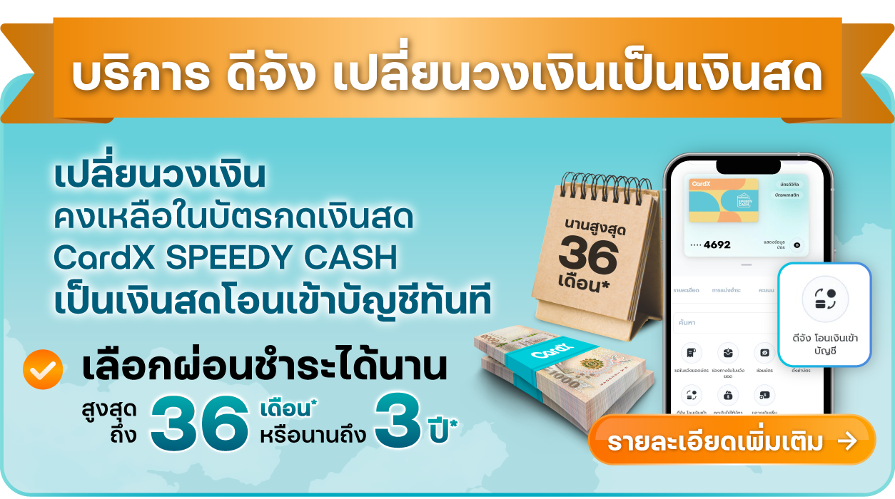 คล่องตัวกว่ากับ 'ดีจัง' รับเงินสดสะดวก 24 ชม. เลือกแผนจ่ายคืนได้อิสระ